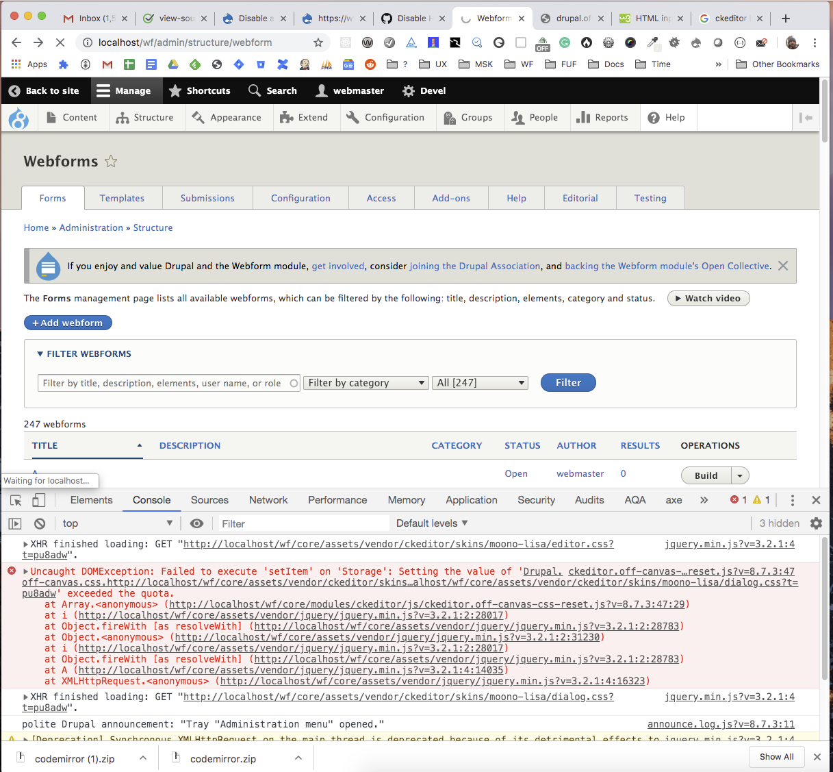 Remove ckeditor.off-canvas-css-reset.js from webform admin UI [#3066266] | Drupal.org